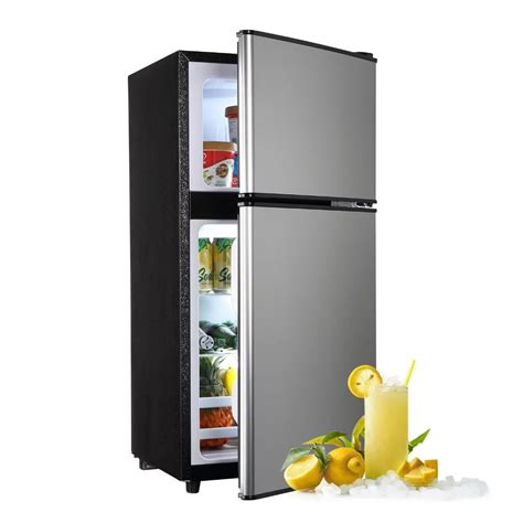 Compact Refrigerator Small Fridge With Double Door 3 5 Cu Ft Apartment Size Refrigerator With