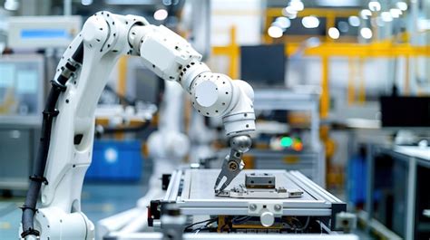 Premium Photo Robotic Arms For Automated Industrial Assembly In Factory Production