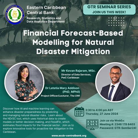 Invitation To Eccbs Seminar Series Financial Forecast Based Modelling For Natural Disaster