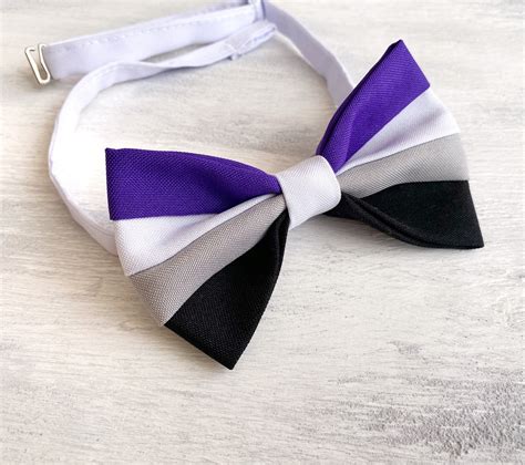 Asexual Pride Same Sex Wedding Ace Wedding Bow Tie For Men Etsy