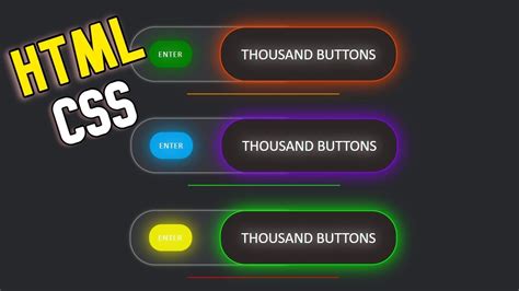 Illuminated Dropdown Button Html CSS Thousand Effects YouTube