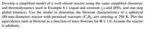 solved using matlab develop a simplified model of a well stirred