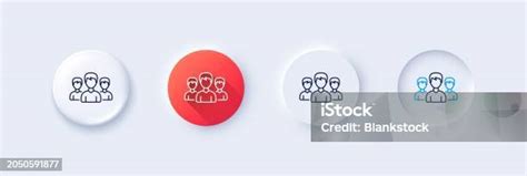 그룹 선 아이콘입니다 사용자 또는 팀워크 표시 선 아이콘 벡터 3차원 형태에 대한 스톡 벡터 아트 및 기타 이미지 3차원 형태 고급 그라데이션 Istock
