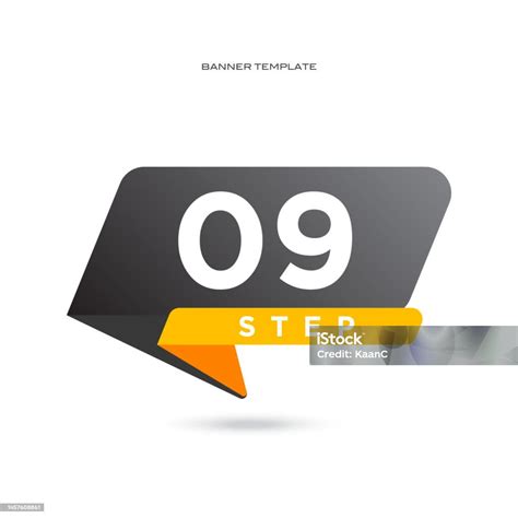 그라데이션 색상 배너입니다 단계 번호 9 벡터 스톡 일러스트 0명에 대한 스톡 벡터 아트 및 기타 이미지 0명 3차원 형태 9 Istock