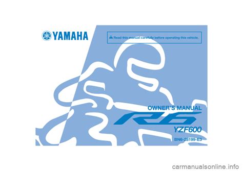 Yamaha Yzf R6 2020 Owners Manual 112 Pages
