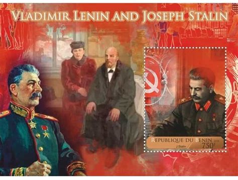 Souvenir Sheet Great People Vladimir Lenin And Joseph Stalin Benin