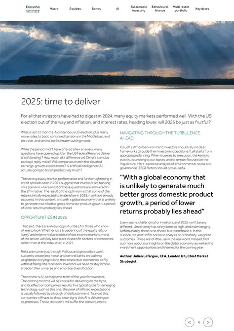 巴克莱银行：2025年全球投资展望报告：兑现承诺之时（英文版） 先导研报