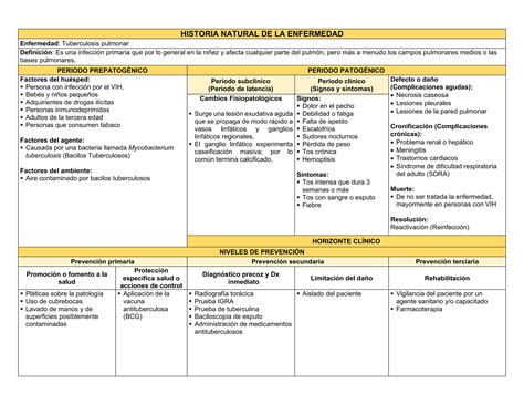 Historia Natural De La Tuberculosis Pdf