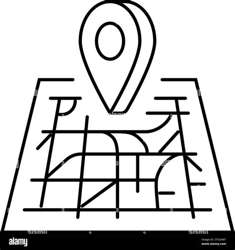 Map Pointer Gps Line Icon Vector Illustration Stock Vector Image Art Alamy