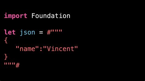 Using A Raw String To Write Json Data — Swift With Vincent