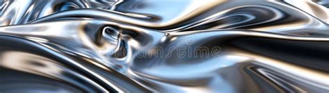 Abstract Liquid Metal Texture With Smooth Flowing Shapes And Reflective Surface Ideal For