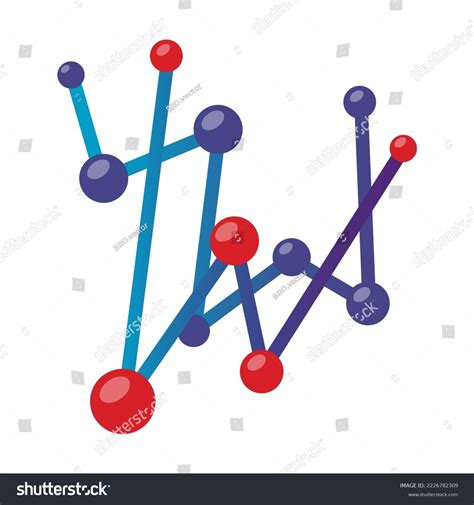 Colorful Molecule Cartoon Vector Illustration Molecular Stock Vector