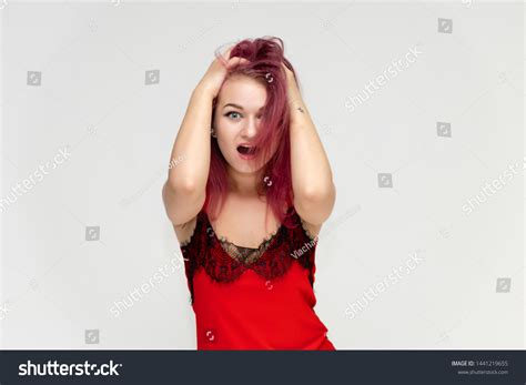 Concept Portrait Pretty Sexy Girl Purple Stock Photo 1441219655 Shutterstock