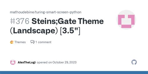 Steins Gate Theme Landscape Mathoudebine Turing Smart Screen Python Discussion