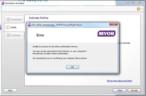 Upgraded Software And Company File But Cannot Activate Company File Online Myob Community