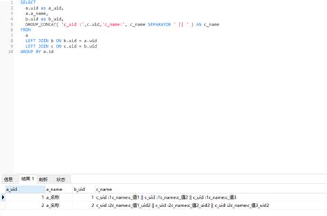Mysql 一对一对多查询，多值字段查询合并 一颗大萝北