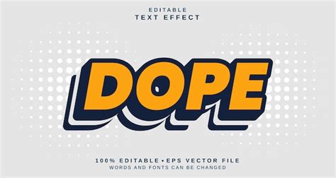 Premium Vector Editable Text Style Effect Dope Text Style Theme