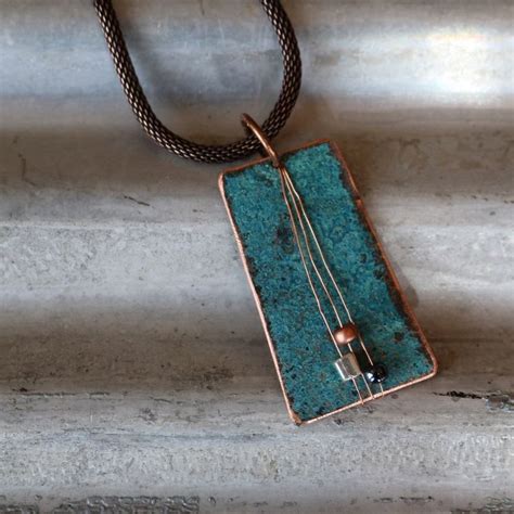 Recycled Copper Jewelry By Moondanceartwork Copper Patina Necklace