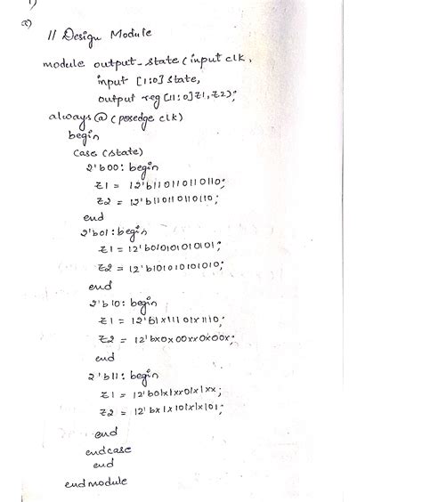 Solved Implement In Functional Level Verilog A State Machine That Will