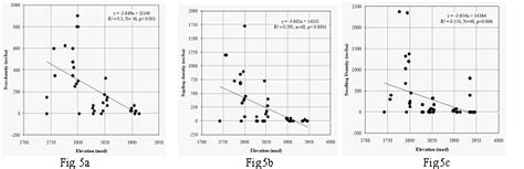 A C Elevation Wise Distribution Of Tree Sapling And Seedling