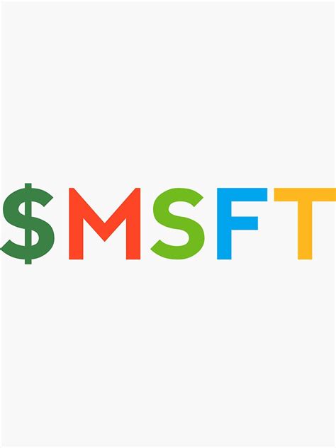 msft stock ticker microsoft sticker for sale by the two store