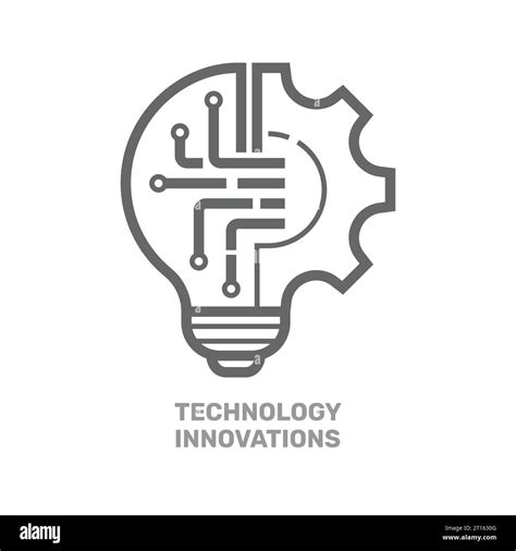 Innovation Technology Icon Light Bulb And Cog Inside Innovation
