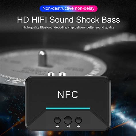 Kebidu Bt200 Nfc Bluetooth 5 0 аудио приемник 3 5 мм Aux Rca Jack A2dp Hifi беспроводной