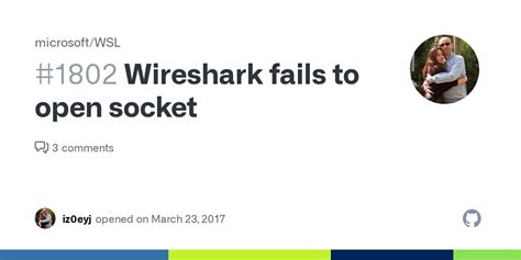 Wireshark Fails To Open Socket Issue Microsoft WSL GitHub