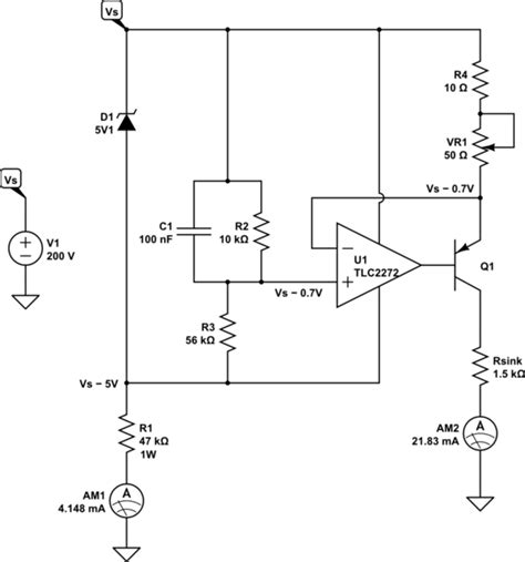 Analog High Voltage Current Source Improvements Electrical Engineering Stack Exchange