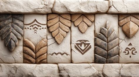 Seamless Bone Plated Armor Pattern With Tribal Engravings And
