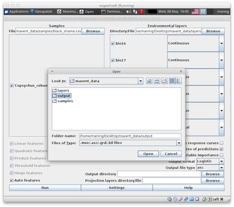 Using MaxEnt CLP FFI ESSC FOSS G Workshop Documentation