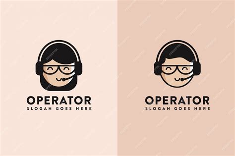 Premium Vector Cartoon Operator Assistance Logo