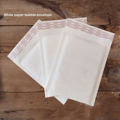 50pcs White Kraft Paper Bubble Envelopes Mailers Padded Shipping