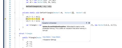Access Violation Exception Using System Numerics Vectors With POC Issue Dotnet