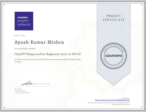Ayush Kumar Mishra On Linkedin Nlp Ai Chatgpt Coursera Onlinelearning Beginnersguide