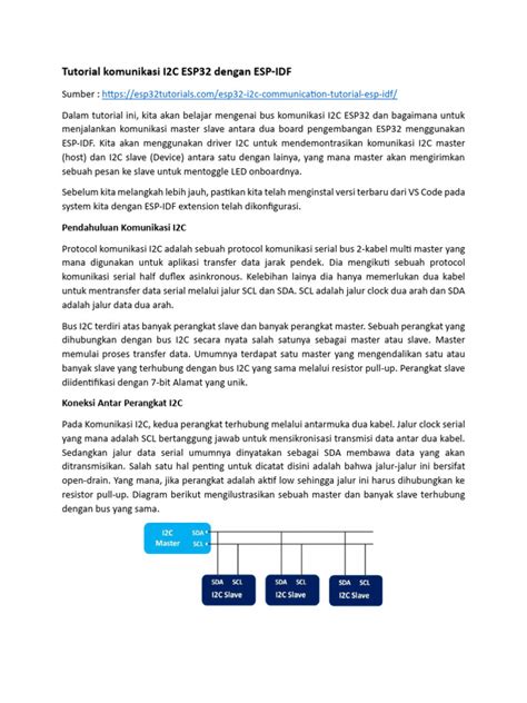 Tutorial Komunikasi I2c Esp32 Dengan Esp Pdf