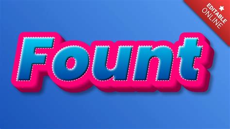 Fount Pink Blue 3d Text Effect Generator