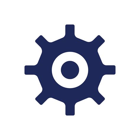 Cogwheel Black Glyph Ui Icon Access To Setups Technical Settings