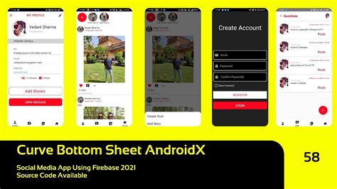 Bottom Sheet Android Social Media App Using Firebase 2021 Youtube