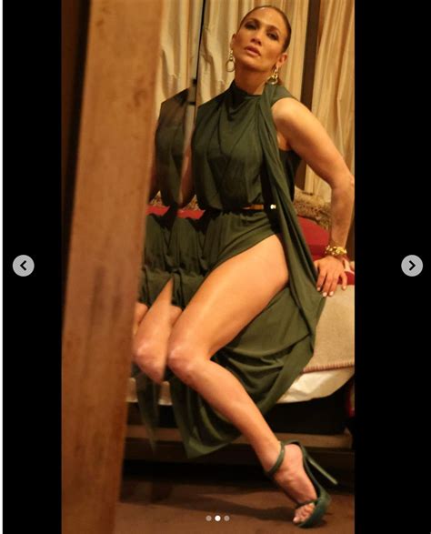 Jennifer Lopez Flaunts Legs In A High Slit Dress For Date Night