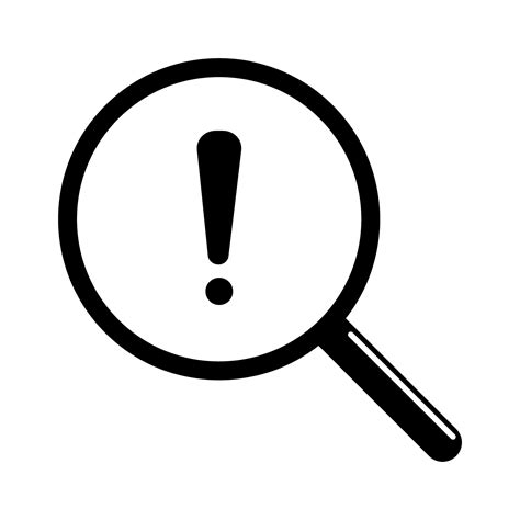 Magnifying Glass With Exclamation Mark Icon Isolate On White Background