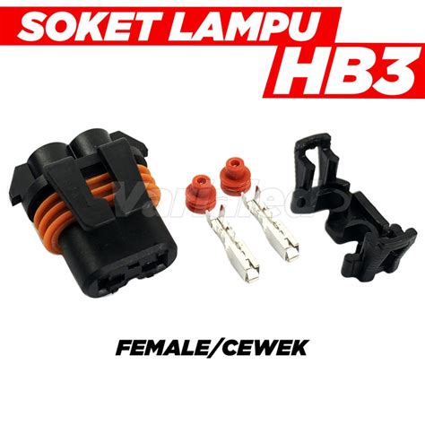 Jual Soket Lampu Hb3 9005 Female Cewek Mobil Headlamp Foglamp Biled