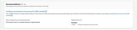 Anomaly Detection In Aws Lambda Using Amazon Devops Gurus Ml Powered Insights Aws Devops