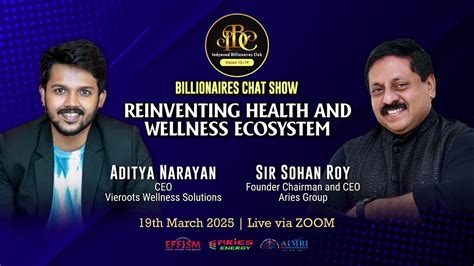 Ibc Billionaires Chat Show Sir Sohan Roy With Aditya Narayan Youtube