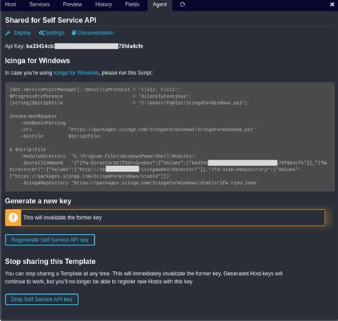 icinga for windows failed to start on agent using self service api