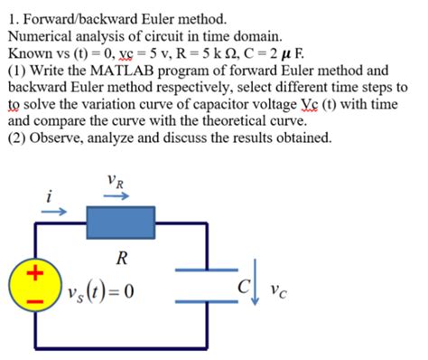 Solved 1 Forwardbackward Euler Method Numerical Analysis