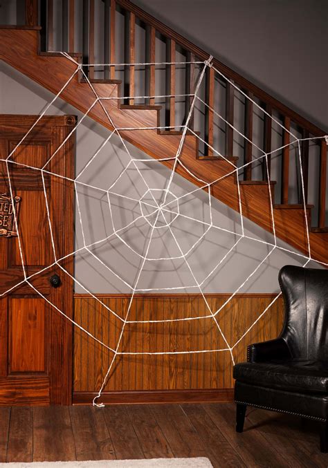 Purple Light Up Spider Web Halloween Prop Spider Decorations