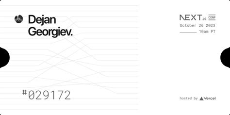 Dejan Georgiev On Linkedin Just Got My Ticket For Nextjs Conf Vercel