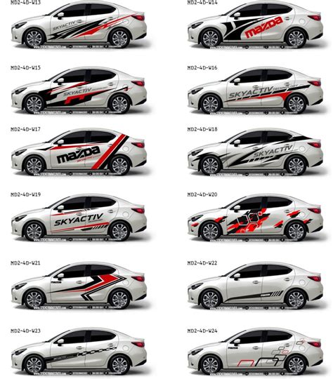 สติ๊กเกอร์mazda2 แต่งลายสติ๊กเกอร์มาสด้า2 ลายรถmazda2 Stickermakeover