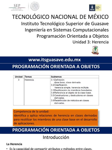 Herencia Pdf Herencia Programación Orientada A Objetos Objeto Informática